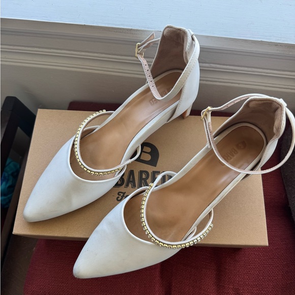 Bared Footwear | Shoes | Bared Footwear Heleia Cream Heels With Crystal ...